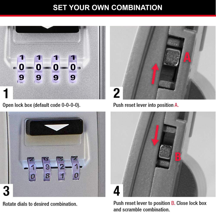 Master Lock Light Up Wall Mounted Key Safe - Bunnings Australia