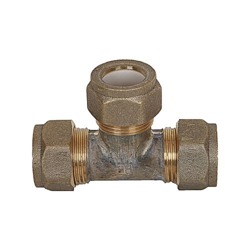 Brasshards 15C x 15C x 15C Brass Compression Tee - Bunnings Australia