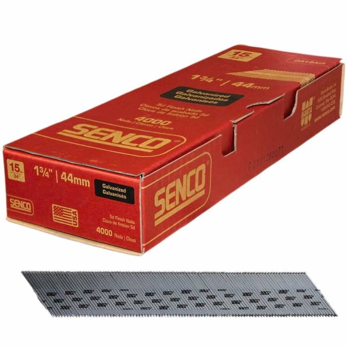 Senco 45mm x 1.75mm Collated Brad Nails Zinc Plated - 4000 Pack ...