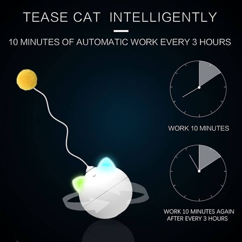 Bentopal Colourful LED Roly Poly Electric Cat Toy - Bunnings Australia