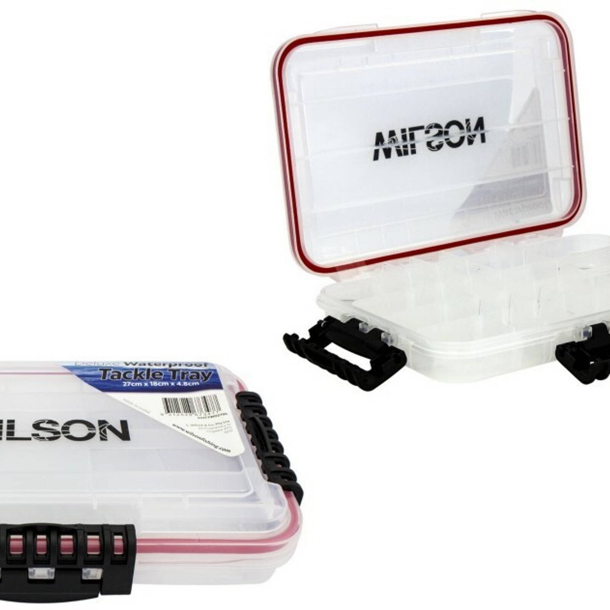 Small Wilson Deluxe Waterproof Fishing Tackle Tray - Worm Proof Tackle ...