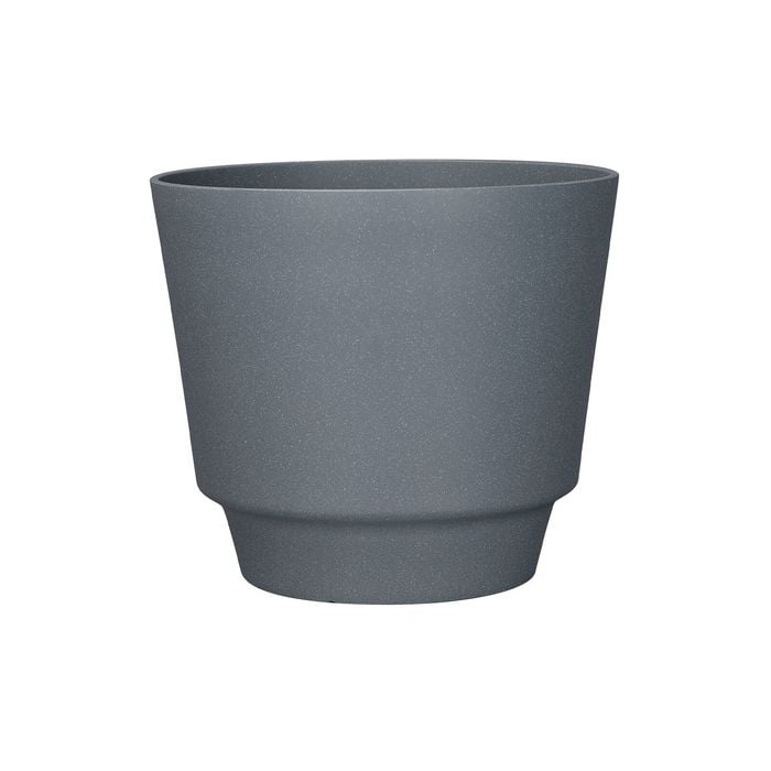 Respect 30cm Round Calais Self Watering Plastic Pot Grey Stonelook ...