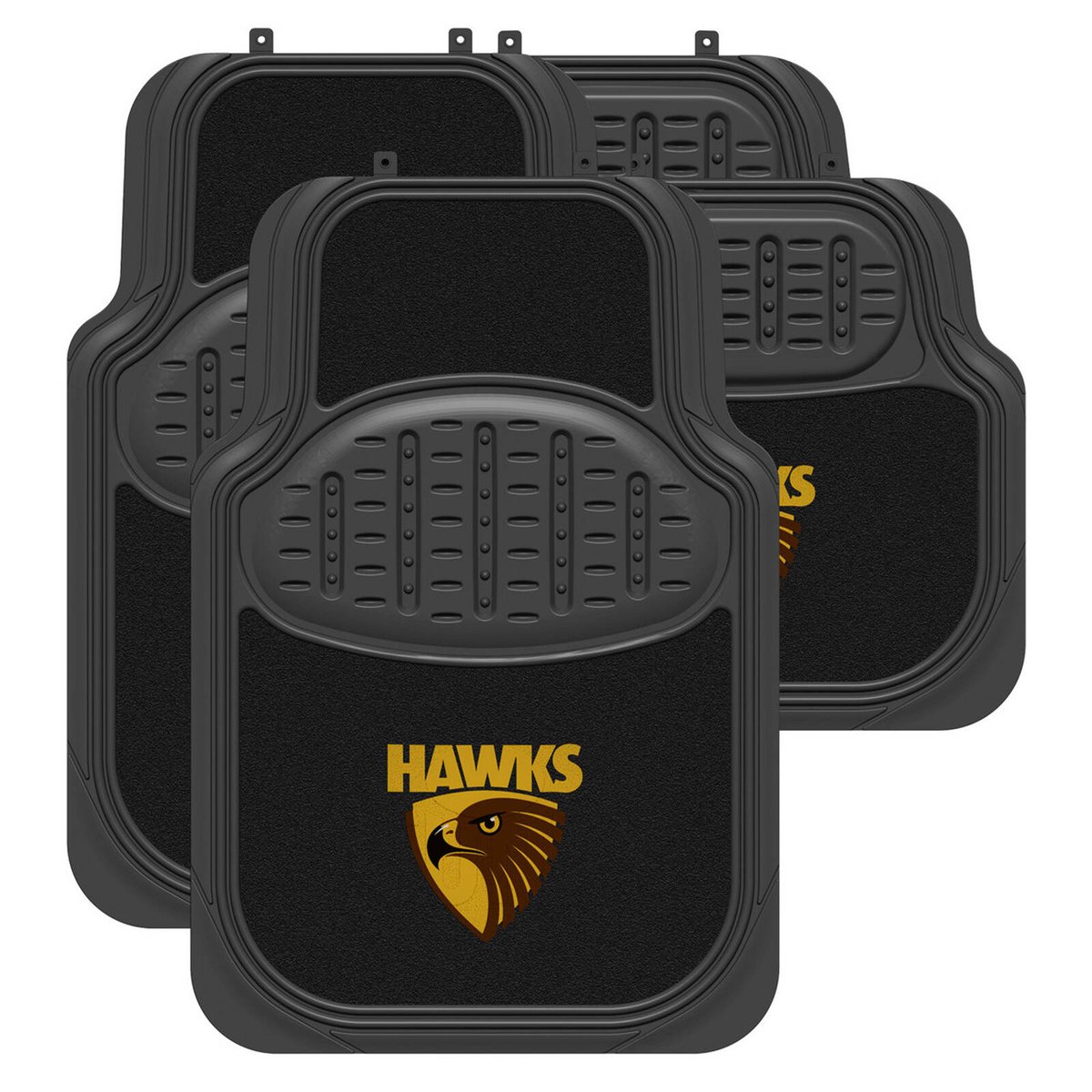 HAWTHORN HAWKS Official AFL Universal Rubber Car Floor Mats Carpet ...