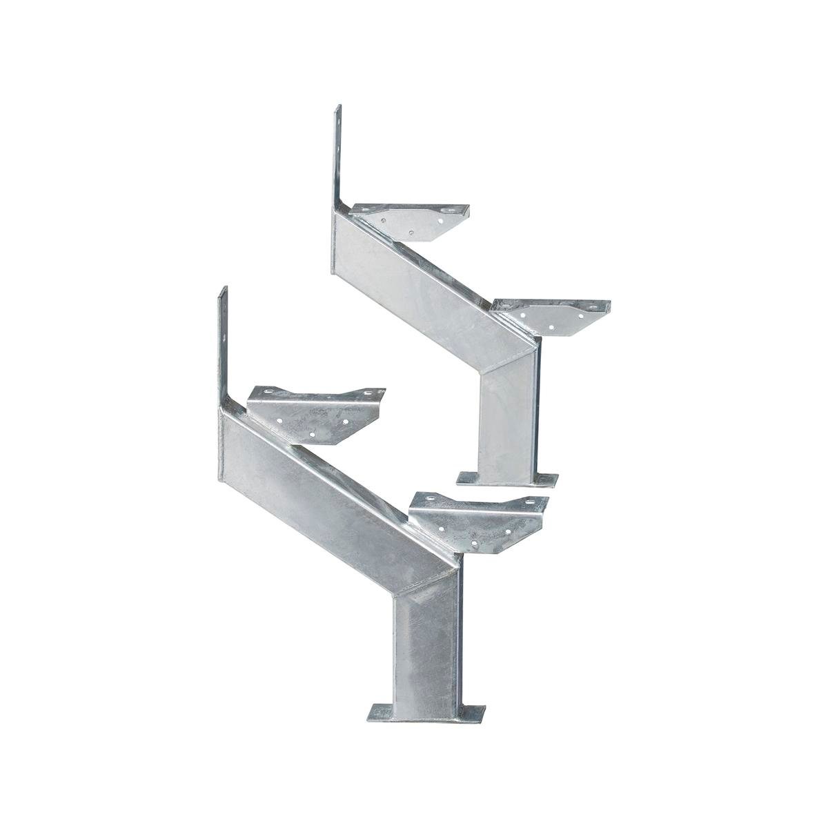 Galintel 2 Tread Galvanised Steel Dual Stair Stringer - 2 Pack ...