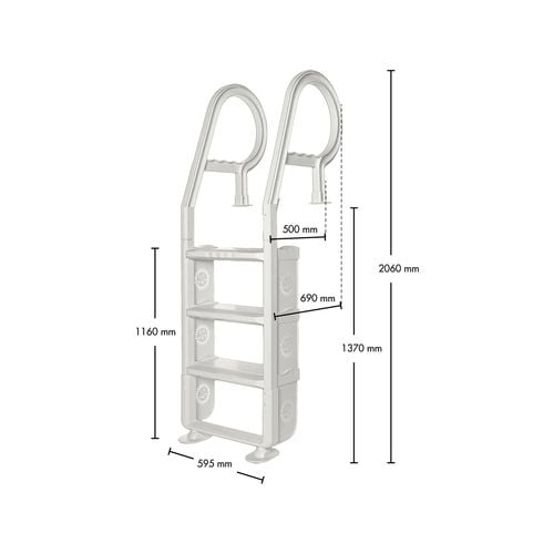 Driclad Pool Technology Resin Deck Pool Ladder - Bunnings Australia