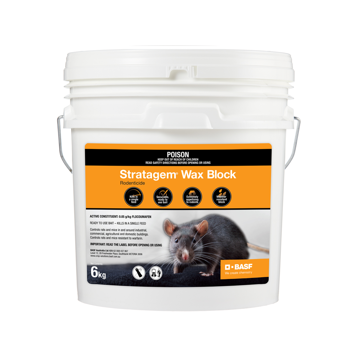 BASF 6kg Rodenticide Stratagem Wax Blocks - Bunnings Australia