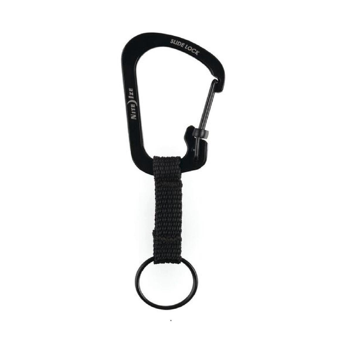 Nite Ize 115 x 38mm Black No 3 Slide Lock Key Ring - Bunnings Australia