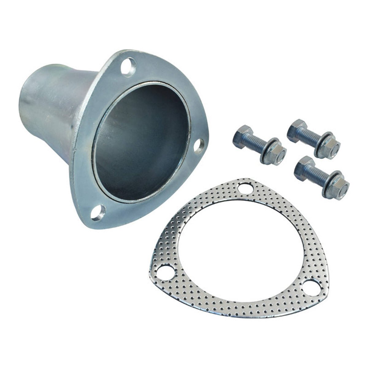 3" to 2-1/4" Reducer Exhaust Extractor Collector, 3 Hole Flange w ...