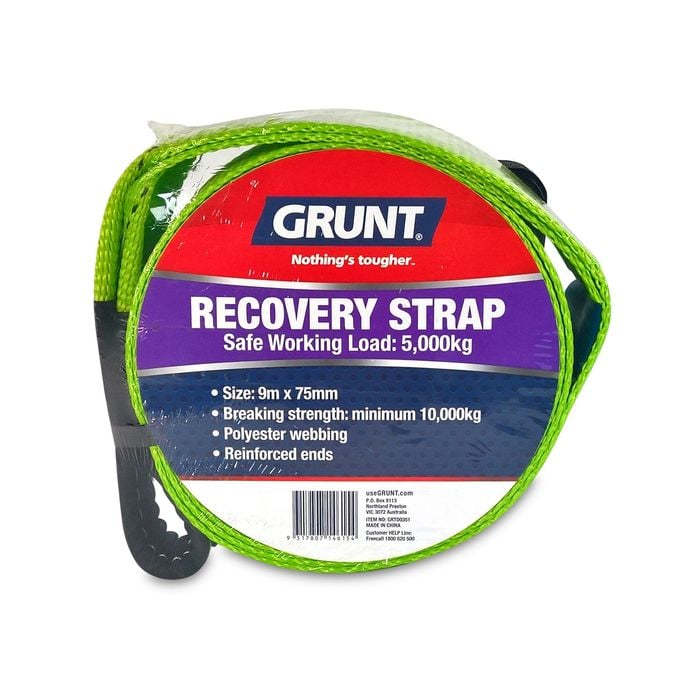 Grunt 75mm x 9m Recovery Strap - Bunnings Australia