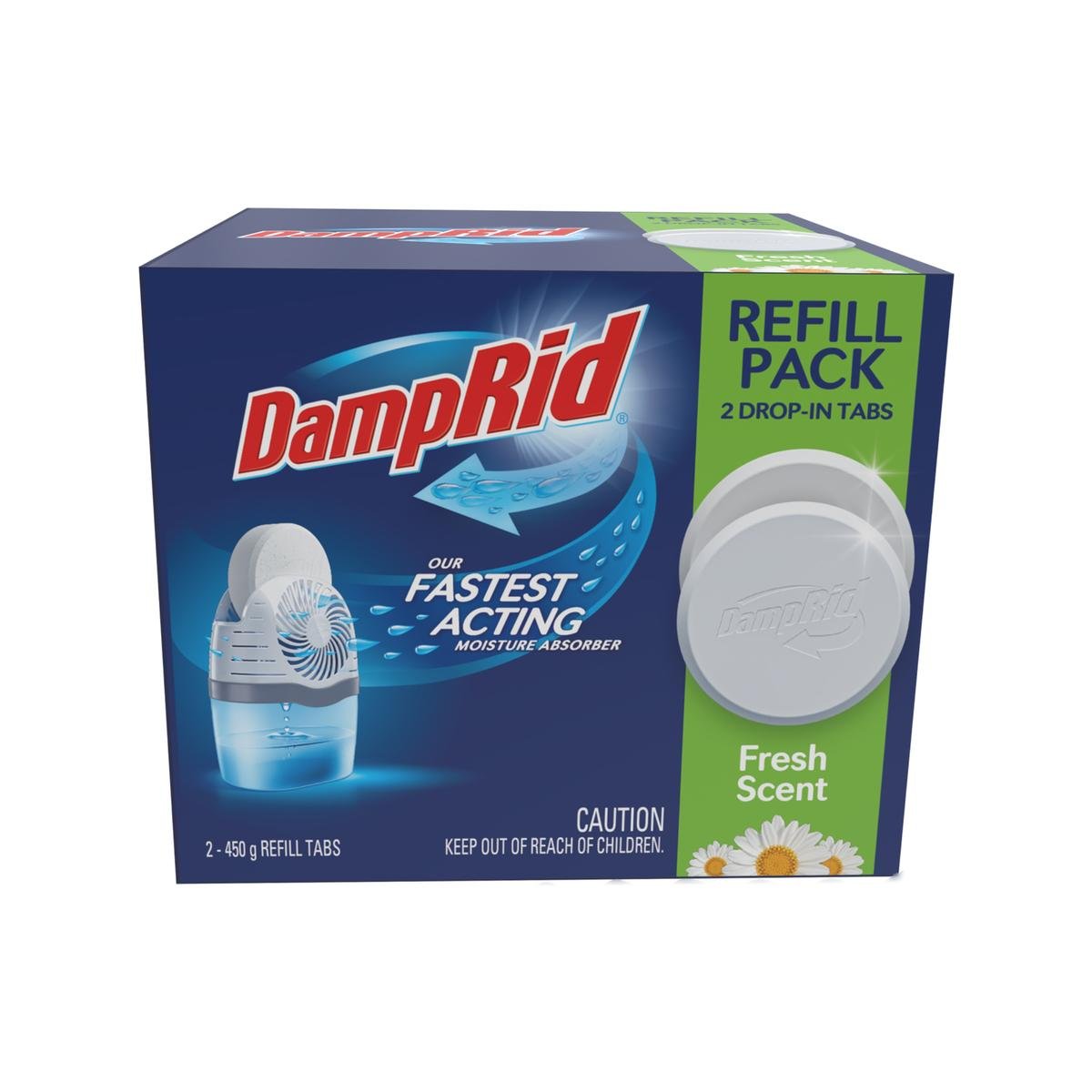DampRid Fresh Scent Drop-in Tab Moisture Absorber Refill - 2 Pack ...