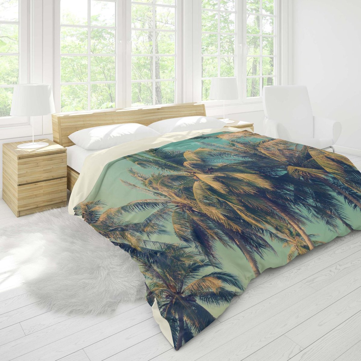 3D Tropical Palm Tree Quilt Cover Set Bedding Set Pillowcases 05 ...