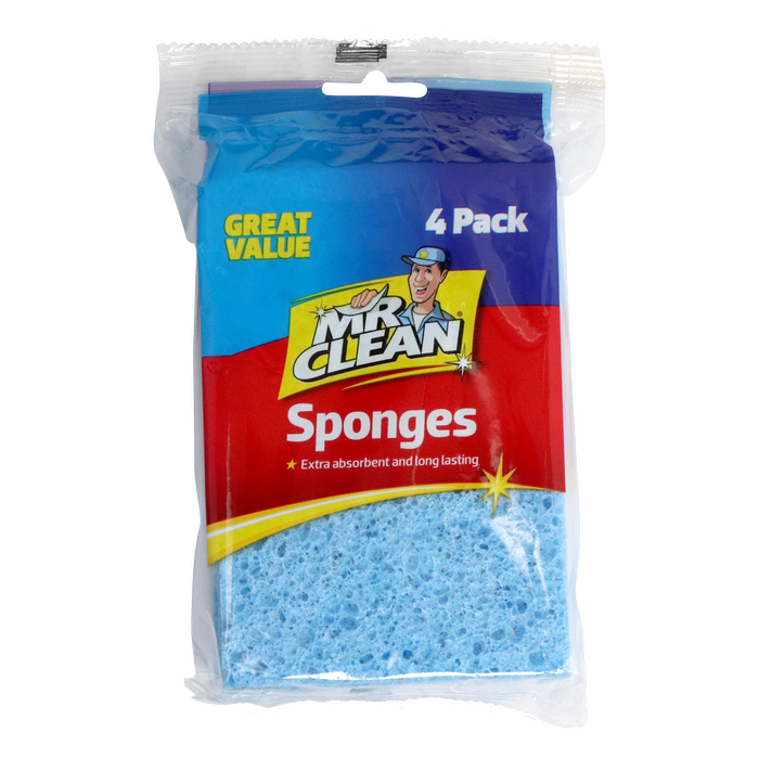 MR CLEAN Cellulose Sponge - 4 Pack - Bunnings Australia