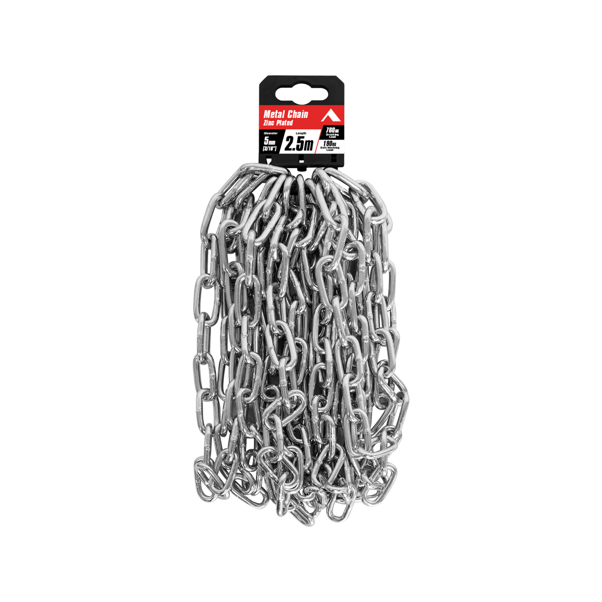 Pinnacle 5mm 3/16" x 2.5m Zinc Plated Chain - Bunnings Australia