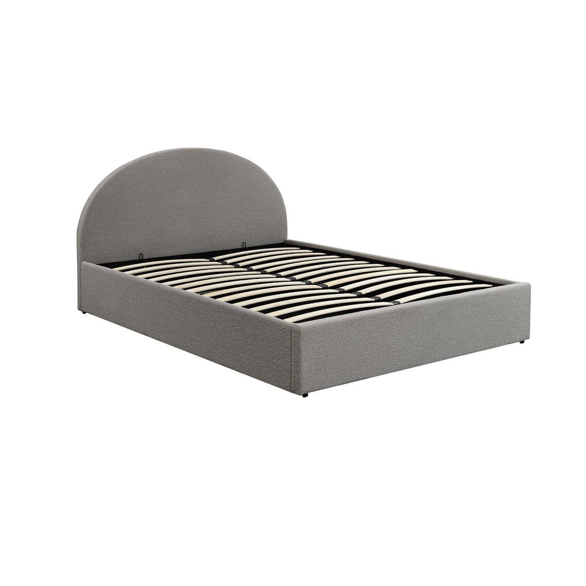 Foret Bed Frame Queen Arched Platform Mattress Base Fabric Gas Lift ...