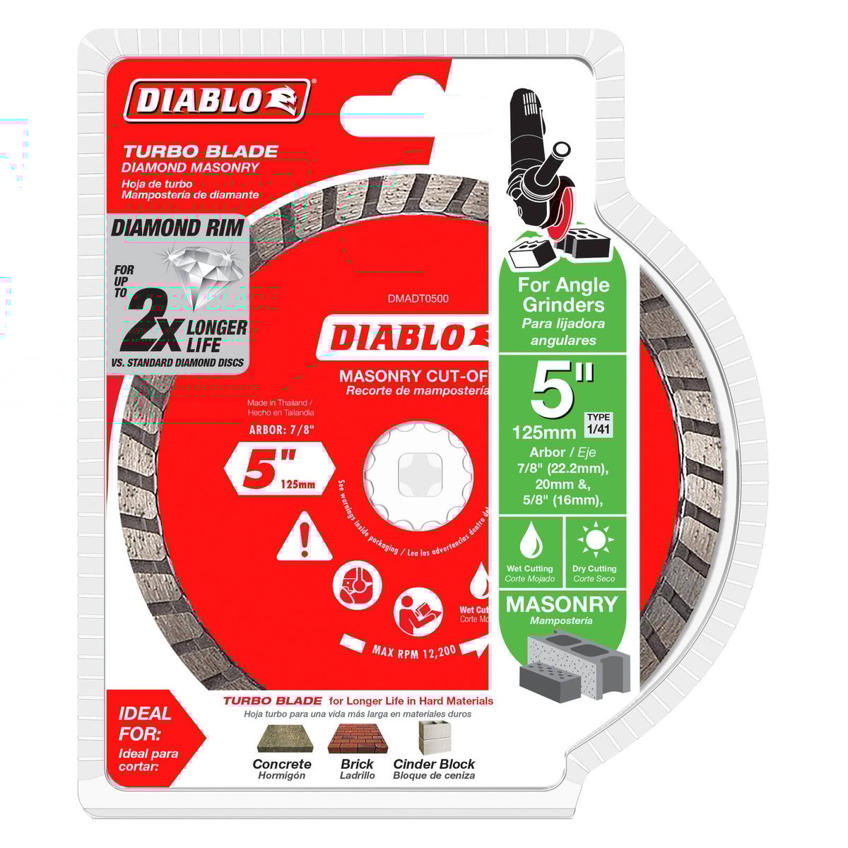 Diablo Diamond Disc 5" Diamond Turbo Cut Off - Bunnings Australia