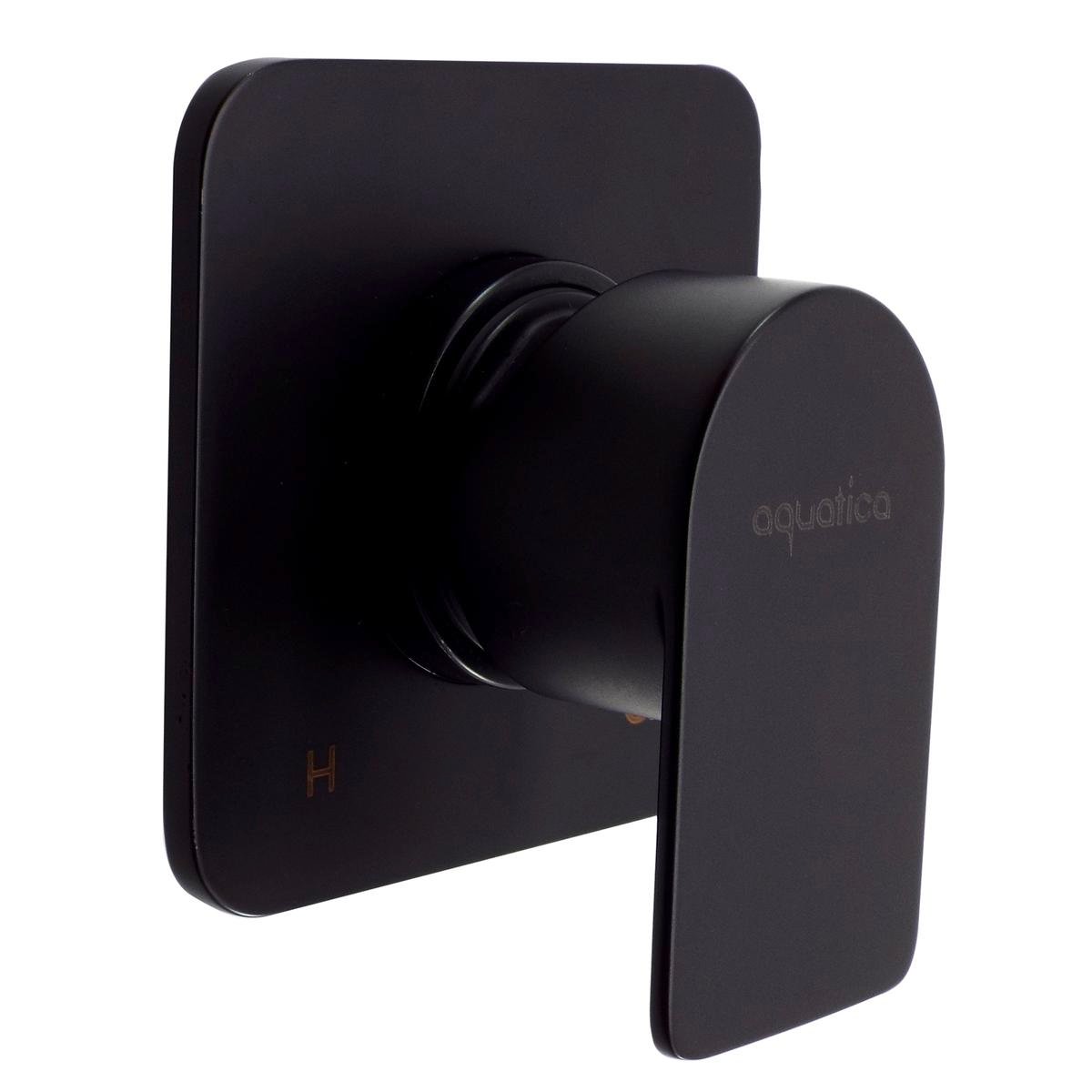 Aquatica Metalique Black Square Shower Mixer - Black - Bunnings New Zealand
