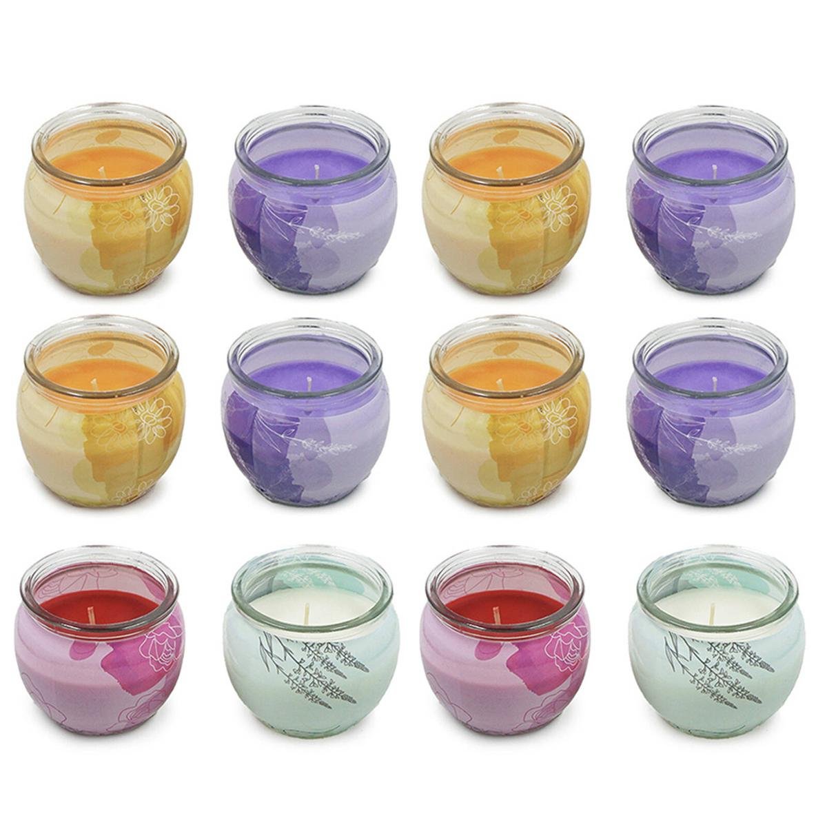 12PK The Styled Room Scented Candle 85 Grams Assorted Colours ...