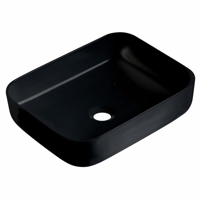 Mondella Rectangular Above Counter Basin - Matte Black Concerto ...