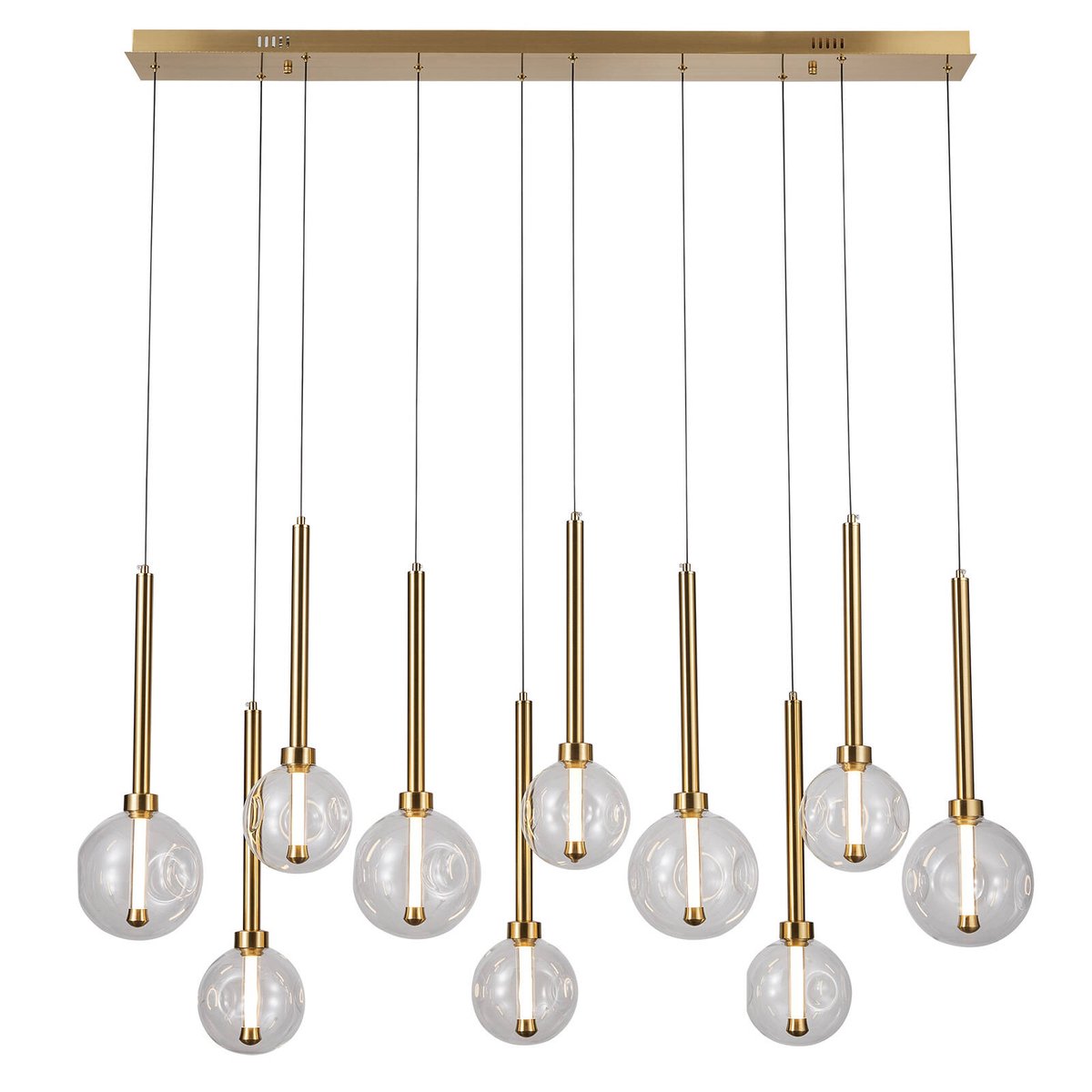 Vencha Meteor 10 Light Bar LED Pendant - Gold Warm White - Bunnings ...