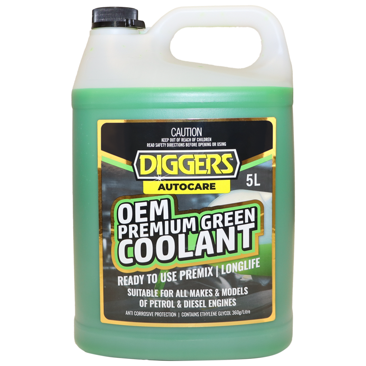 DIGGERS™ 5L OEM Premium Green Coolant - Bunnings Australia