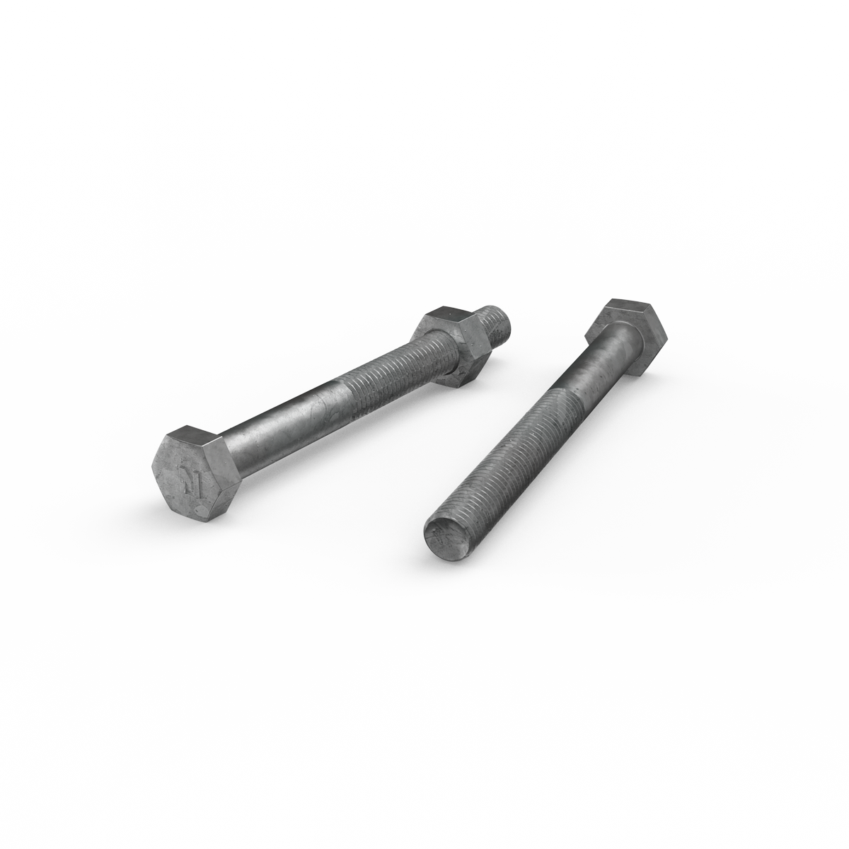 ZENITH M10 x 100mm Hot Dip Galvanised Hex Head Bolts and Nuts - Each ...