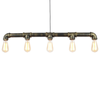 Amonson Lighting Industrial Iron Pipe Pendant Light Straight Row ...