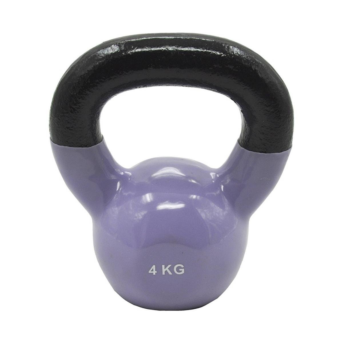 4kg Russian style Cast Iron Vinyl Kettlebell Weight - Bunnings Australia