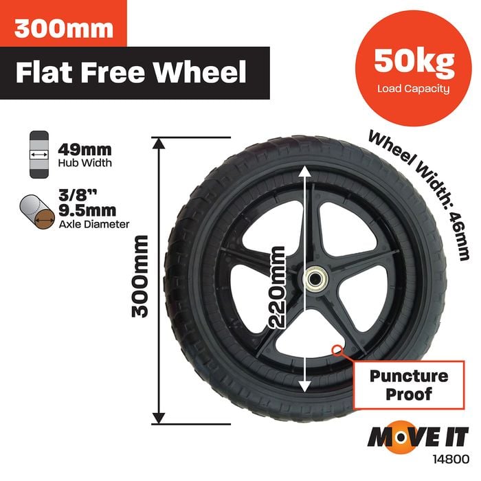 Move It 300mm Nylon Spoked Wheel Bunnings Australia