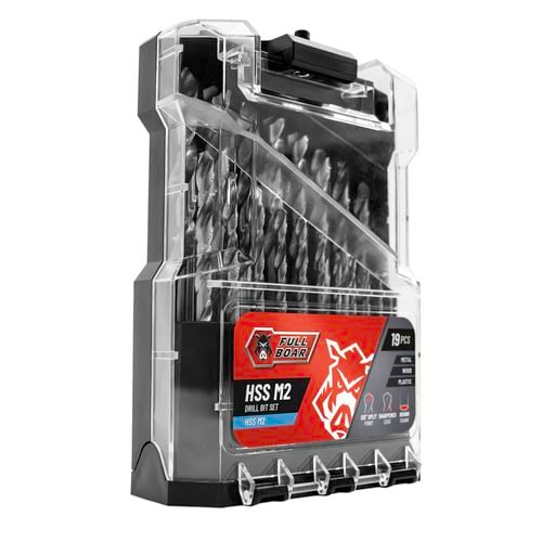 Full Boar 19 Piece HSS M2 Drill Bit Set - Bunnings Australia