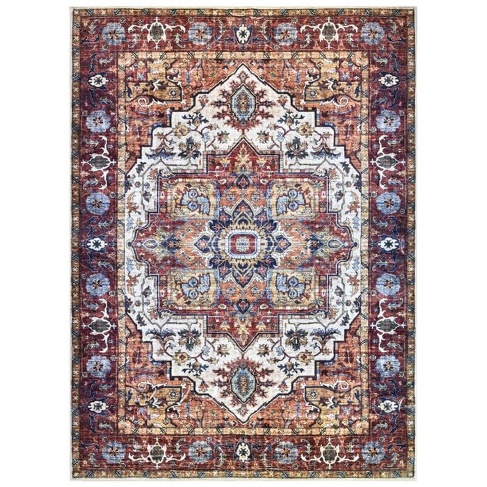 Solaris Moroccan 160x220cm Rust Traditional Rug - Bunnings Australia