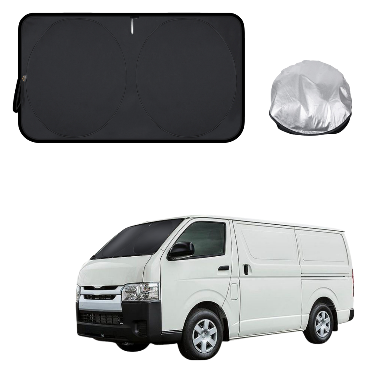 Front Windscreen Sun Shade for Toyota Hiace Van 2005 - 2019 (LWB) - XL ...