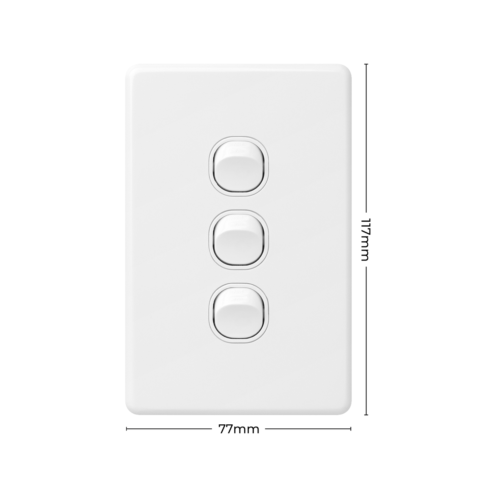 Hpm White 3 Gang Wall Switch Bunnings Warehouse HPM Electrical Systems