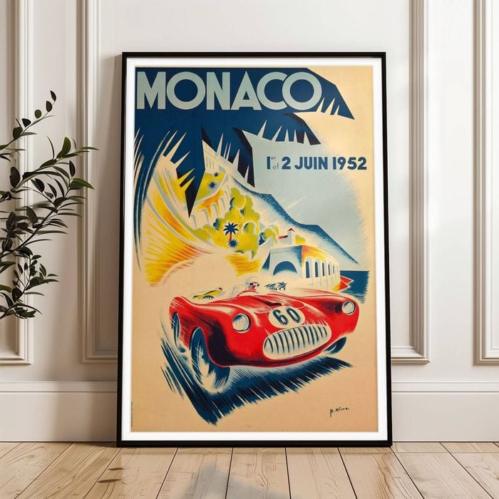 Galrie Vintage 1952 Monaco Grand Prix Art Print by Bernard Minne ...