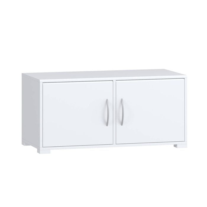 Practa Lowline TV Entertainment Unit Bundle 2 Doors - White - Bunnings ...
