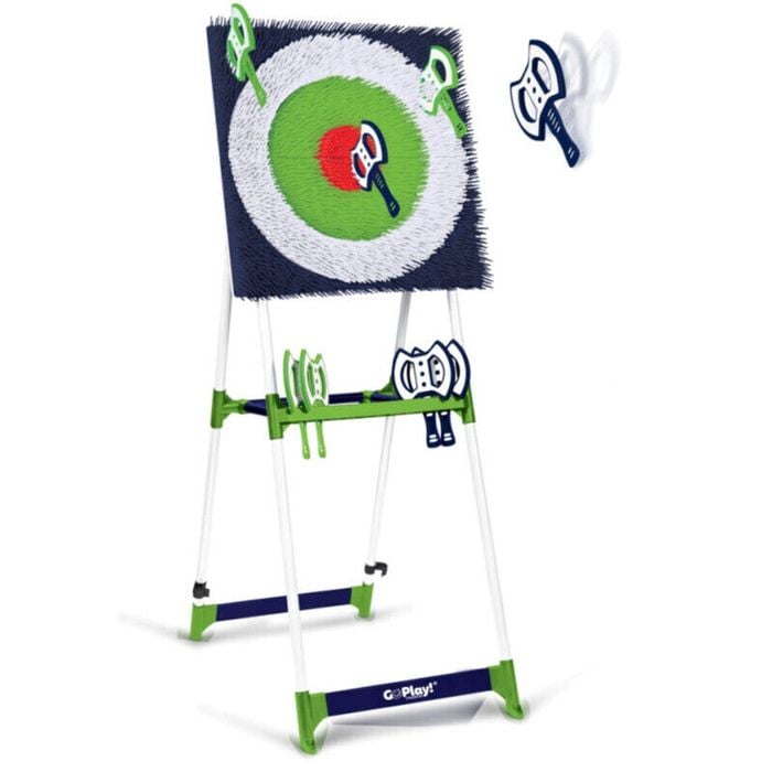 Go Play! Premium Axe Throw game- Red/Green/Black - Bunnings Australia