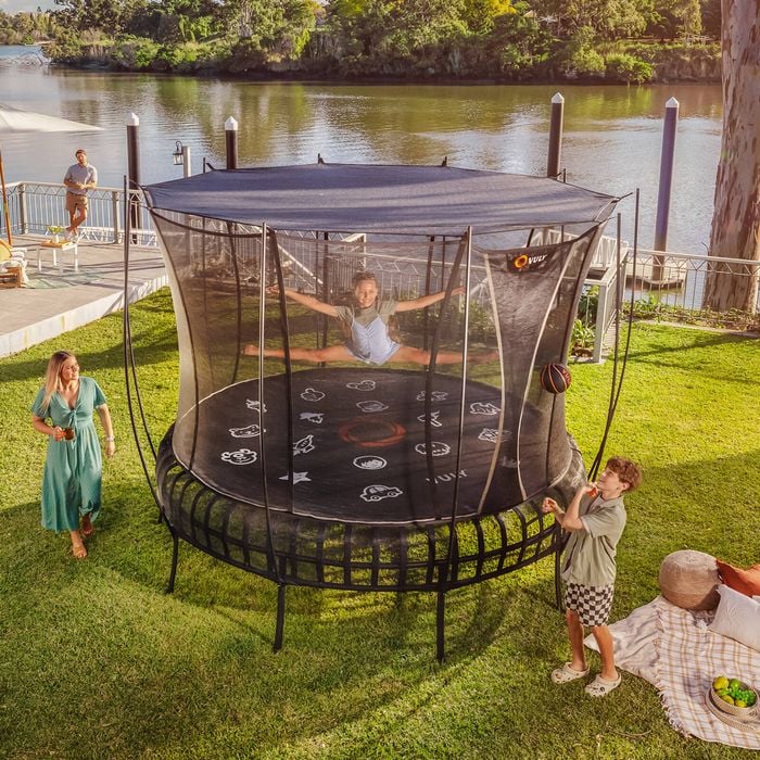 VULY Thunder 2 Large 12ft Springless Trampoline with Enclosure - Round Kids Trampolines Bundle ...