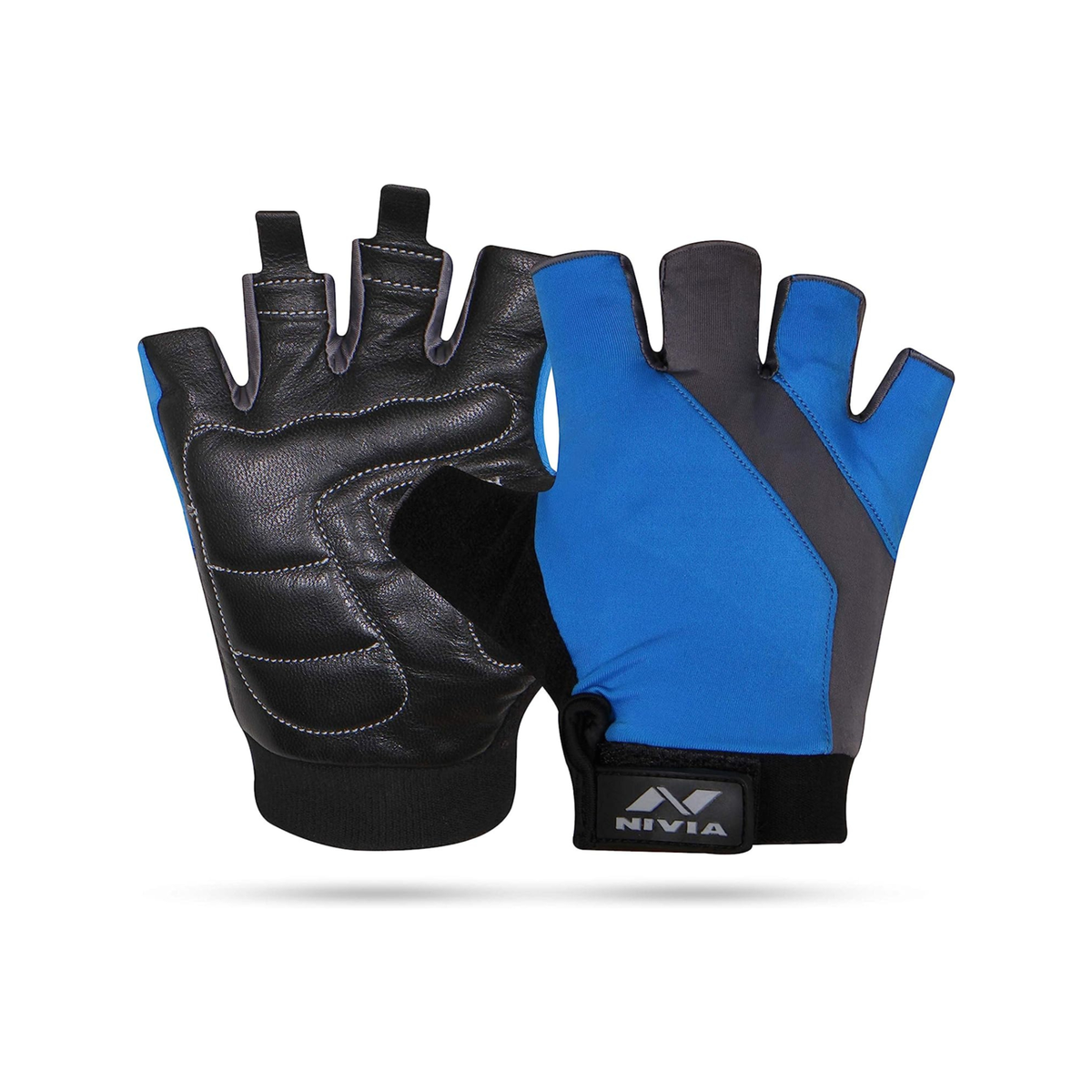 Nivia Medium Pair Blue/Black New Dragon Sports Gloves - Bunnings Australia