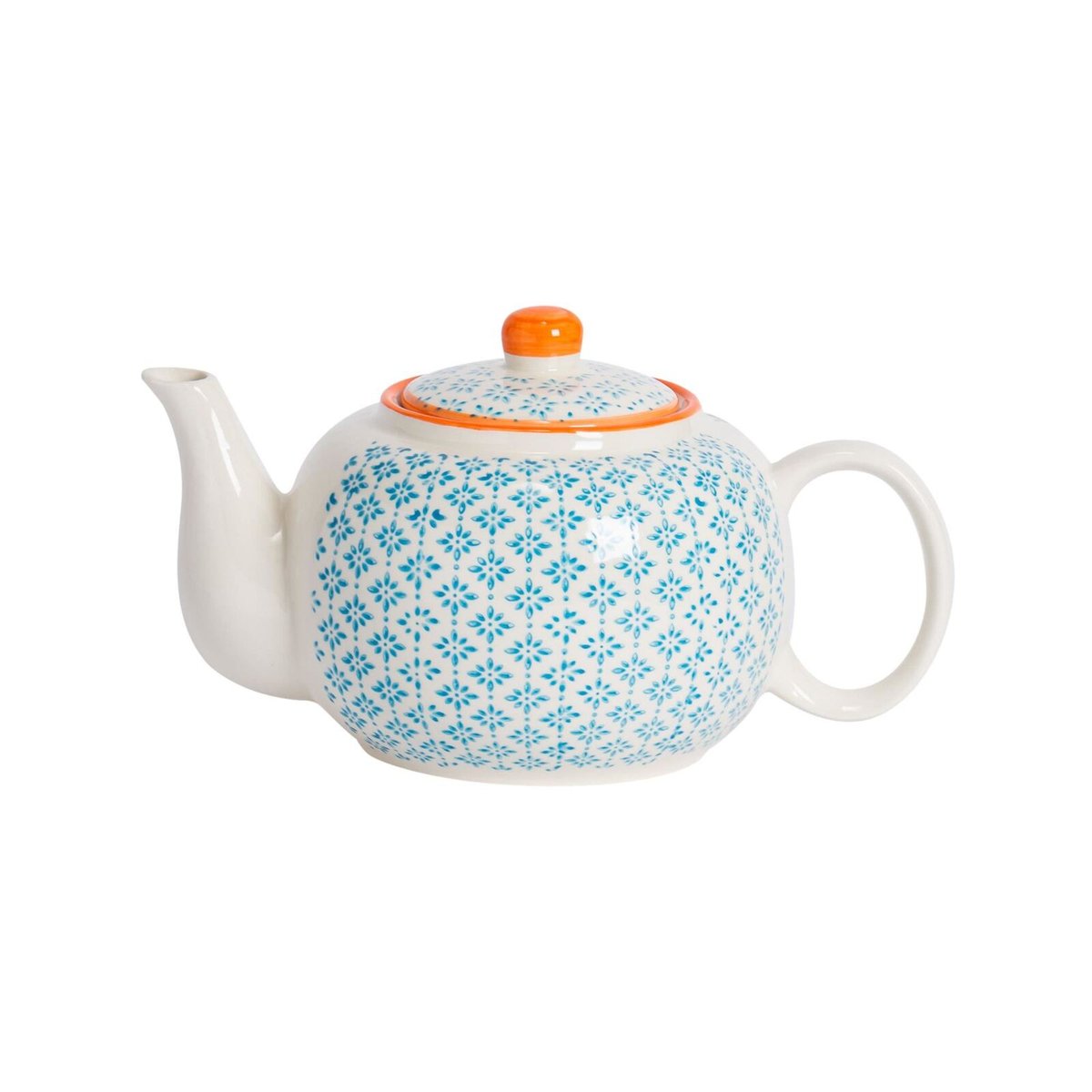 Nicola Spring Hand Printed Teapot - Ceramic Porcelain Patterned Tea Pot ...
