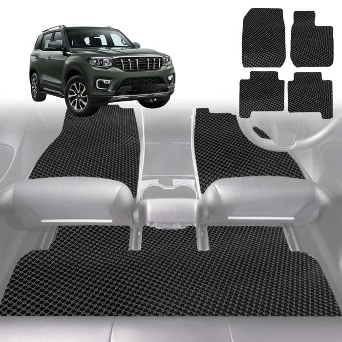 6D Diamond Car Floor Mats for Mahindra Scorpio (Z101)2022-Current-Full ...