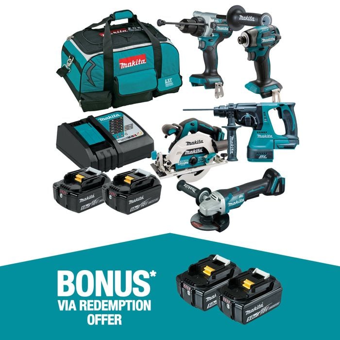 Makita 18V Brushless 5 Piece Combo Kit DLX5101TX1 - Bunnings Australia