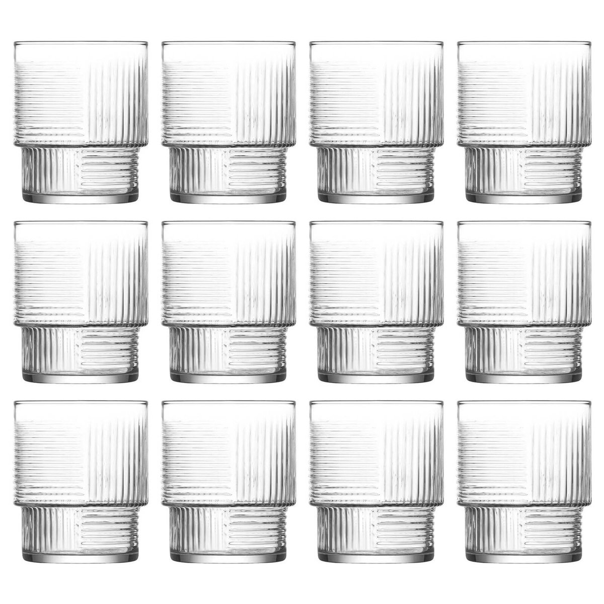 Helen Stacking Whisky Glasses - 230ml - Pack of 12 - Bunnings Australia