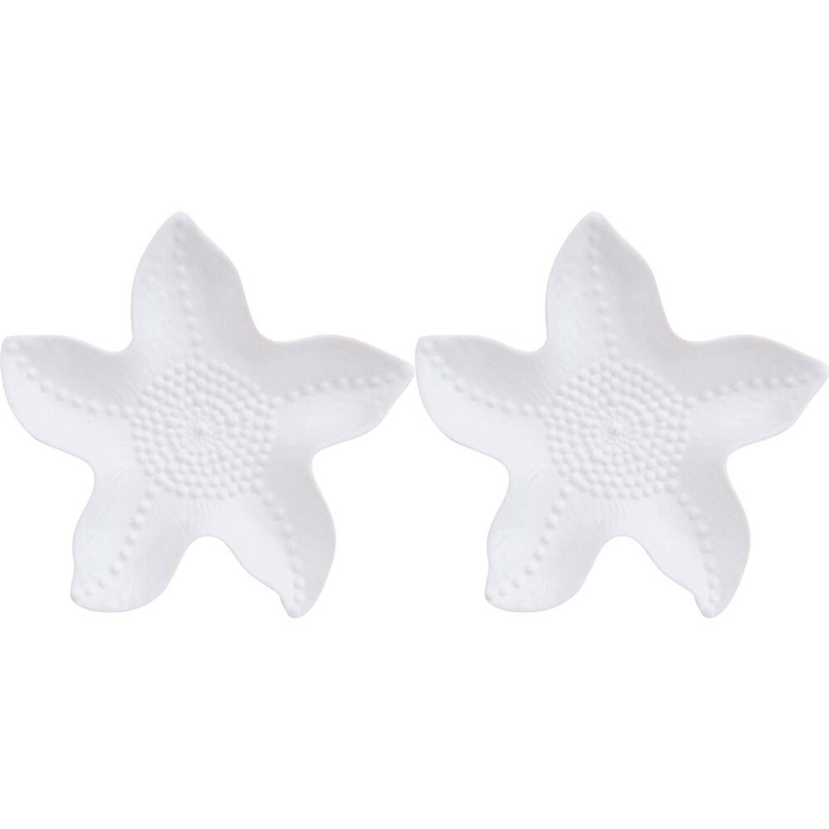 2PK LVD Starfish Plate Ceramic Home/Lounge Decor 16.5cm White ...