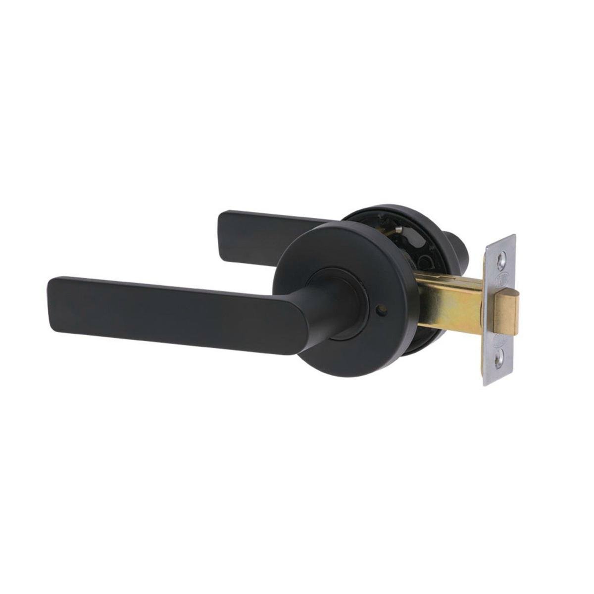 Lockwood Nero Matt Black Velocity L3 Privacy Lever Set - Bunnings New ...