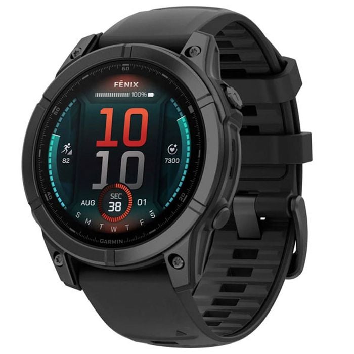 Garmin Fenix E Watch - Slate Grey Steel w Black - Bunnings Australia