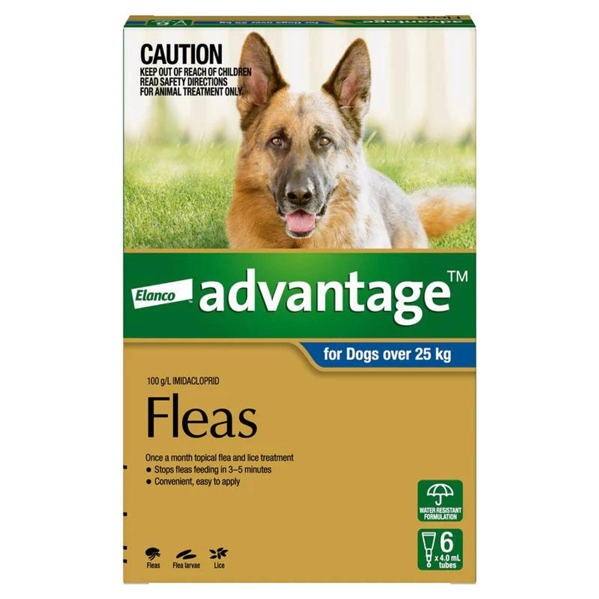 Advantage Flea Treatment For Dogs 25kg + Blue 6 Pack - Bunnings Australia