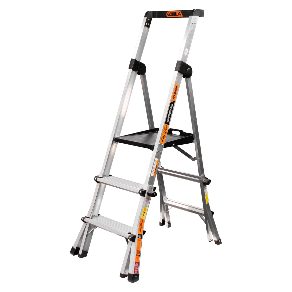 Gorilla 150kg 3-4 Step Silverback Adjustable Platform Ladder - Bunnings ...