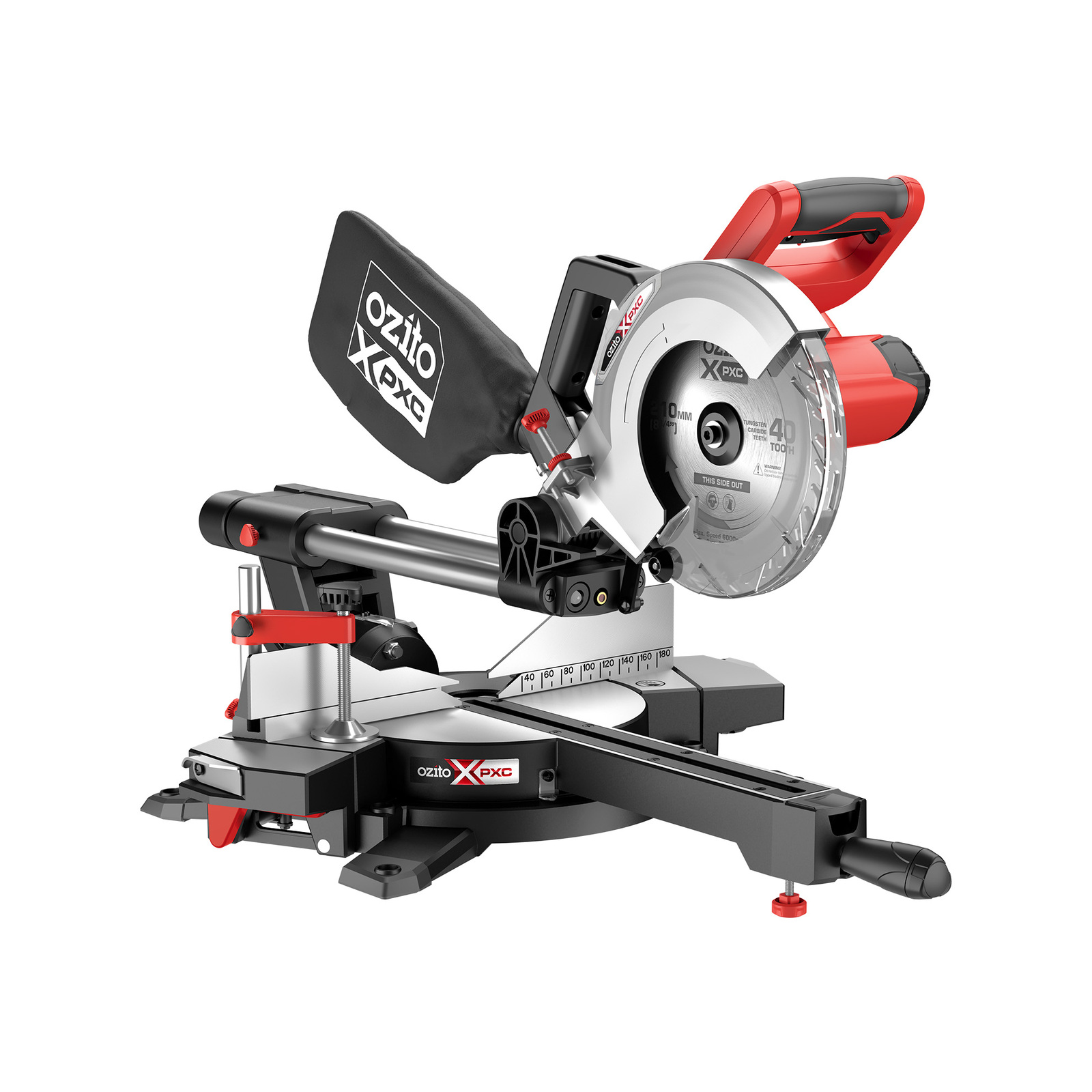 Ozito PXC 36V 2 x 18V 210mm Sliding Compound Mitre Saw Skin Only Bunnings Australia