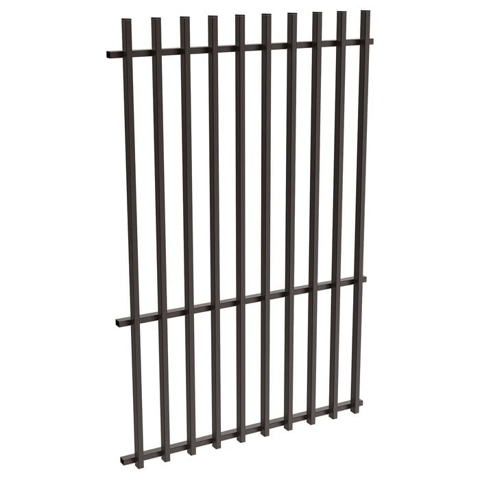 ProtectorAl 0350-1200W x 1800H Satin Black Aluminium Batten Pool Fence ...