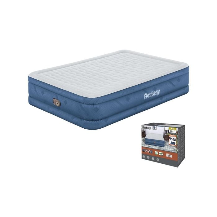 Bestway Air Mattress Queen Size Inflatable Blow Up Bed With Pump 203x152x46cm - Bunnings Australia