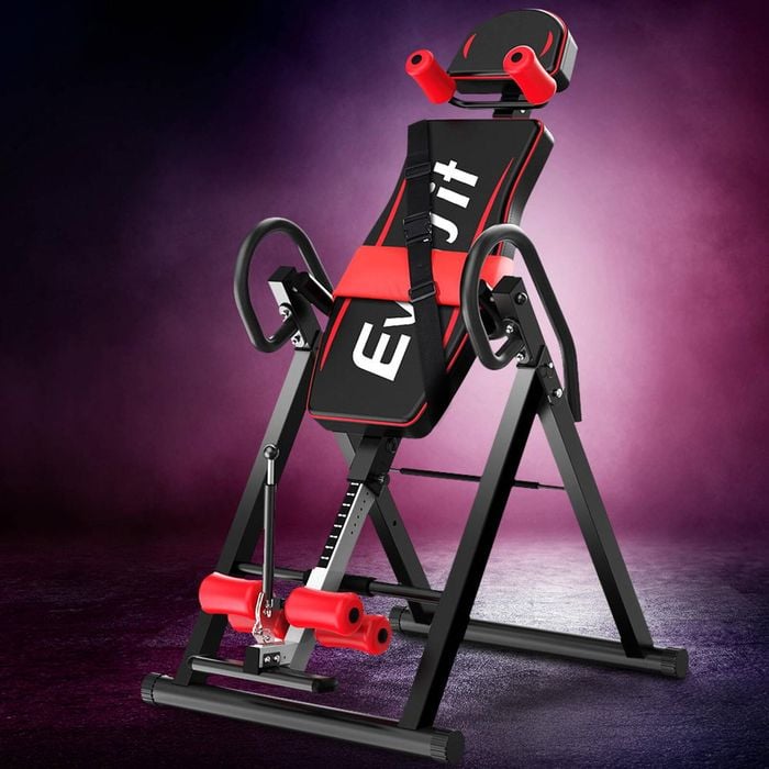 Everfit Foldable Inversion Table Gravity Back Inverter Home Gym Black ...